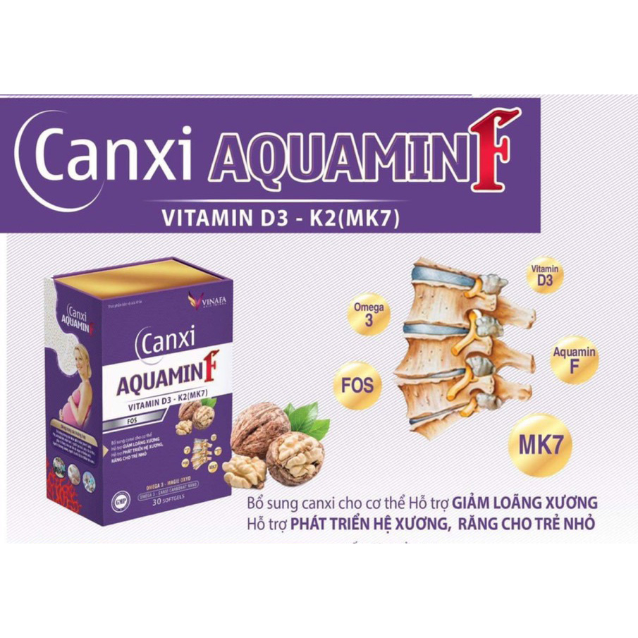 Viên uống Canxi Aquamin F - Canxi từ tảo biển - tích hợp D3 K2 (MK7) giúp Bổ sung Calci, Magie ...
