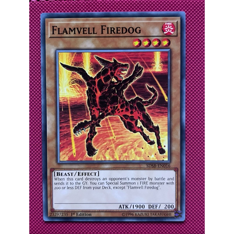 [YGO Edison] Thẻ bài Yugioh: Flamvell Dog - SDSB-EN016 | Shopee Việt Nam