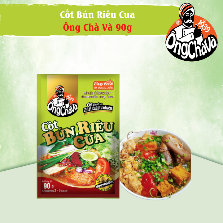 Cốt Bún Riêu Cua Ông Chà Và 90g (Crab Chowder Rice Noodle Soup Base ...