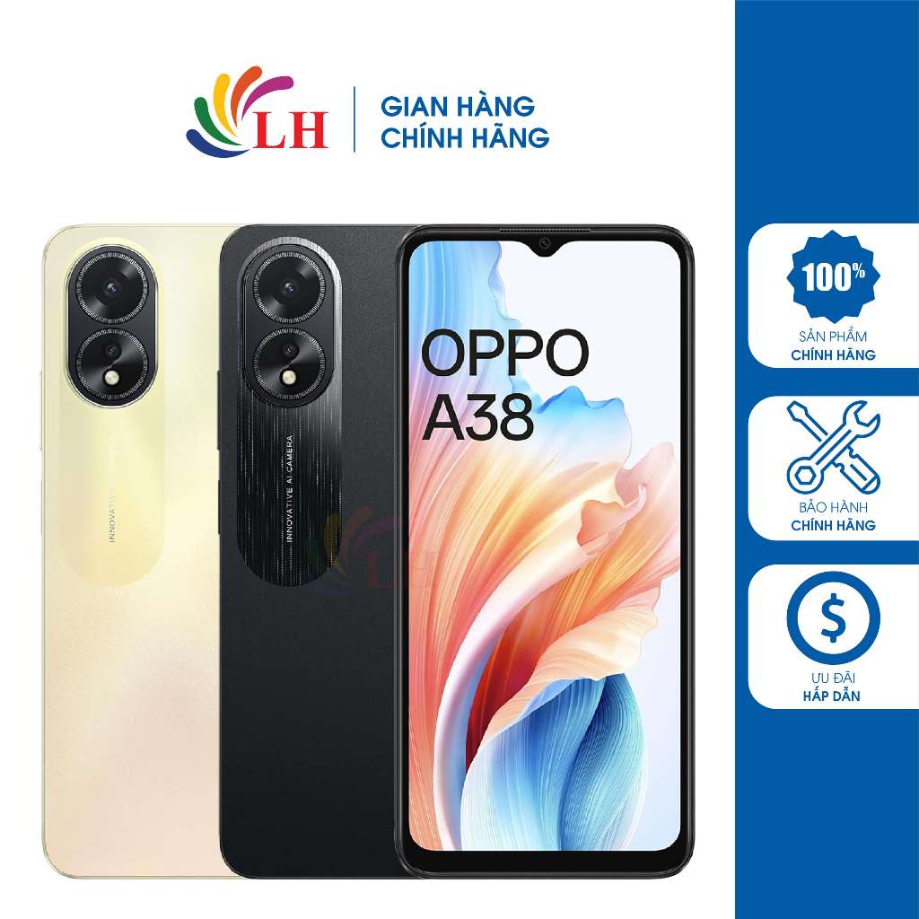 Điện thoại Oppo A38 - Hàng chính hãng - Độ phân giải cao, hiệu năng ổn ...