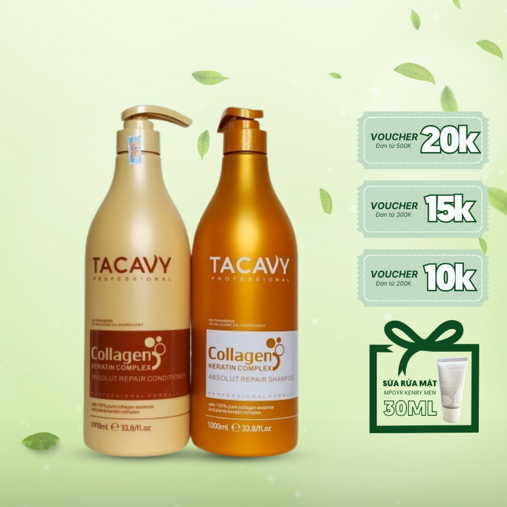 Dầu Gội Dầu Xả TACAVY Professional Giảm Gãy Rụng Chăm Sóc Tóc Mềm Mại Bóng Mượt Dưỡng Ẩm 1000ml ...