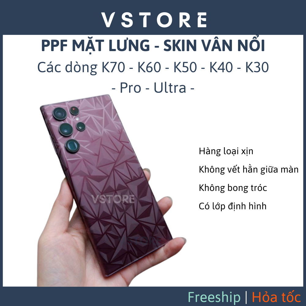 PPF Dẻo Full viền Redmi K70 Pro K70E K60 Pro K60E Ultra K50 Pro PPF Trong Nhám Kim Cương Cacbon ...