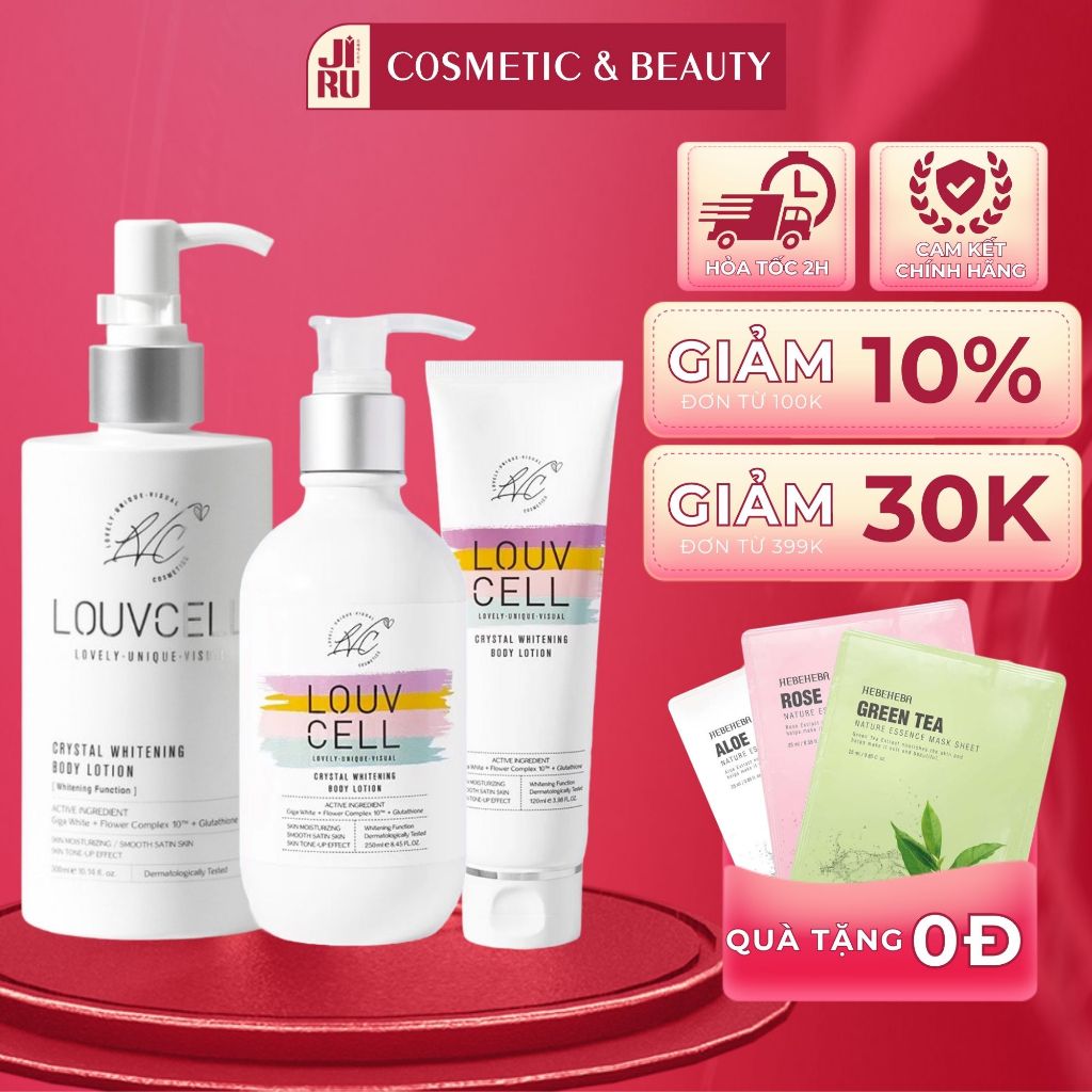 Kem Dưỡng Ẩm trắng Da Body Louv Cell Crystal Whitening Body Lotion ...
