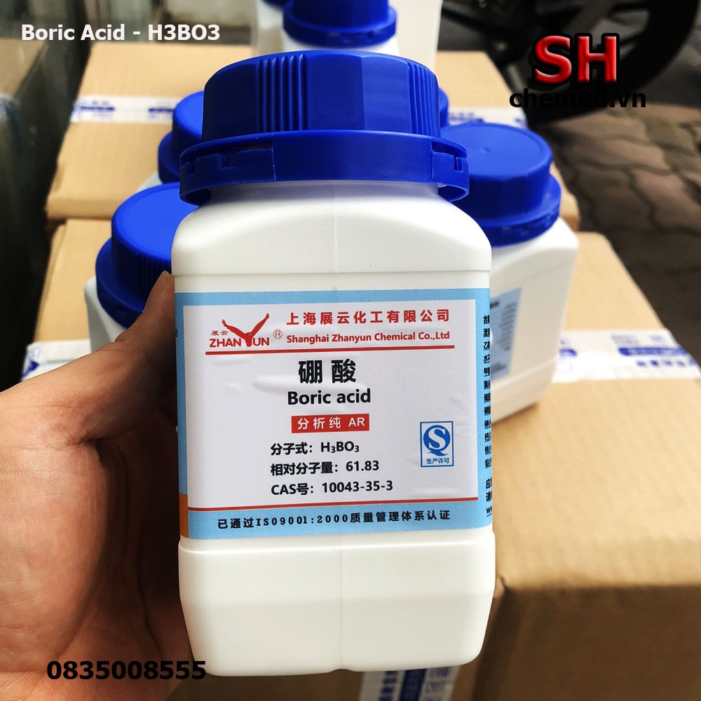 Hóa chất Boric acid - H3BO3 dùng trong thí nghiệm 500g | Shopee Việt Nam