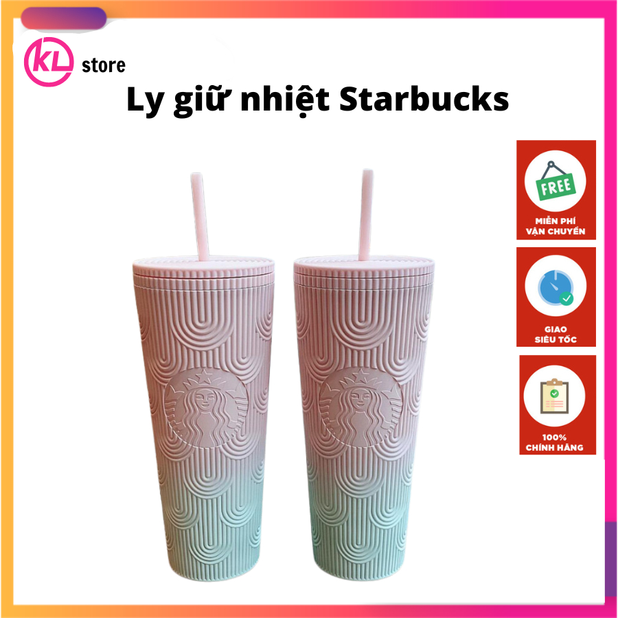 Ly giữ nhiệt Starbucks Sirent Gradient 710ml màu pinky, bình nước ...