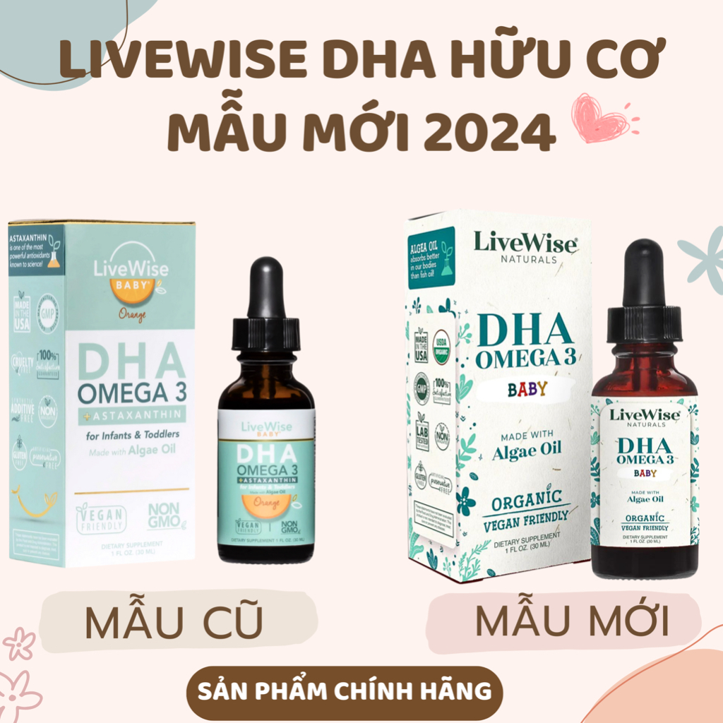 [Date 2026] [MẪU MỚI] DHA Livewise DHA Omega-3 Thuần Chay Non GMO Mỹ ...