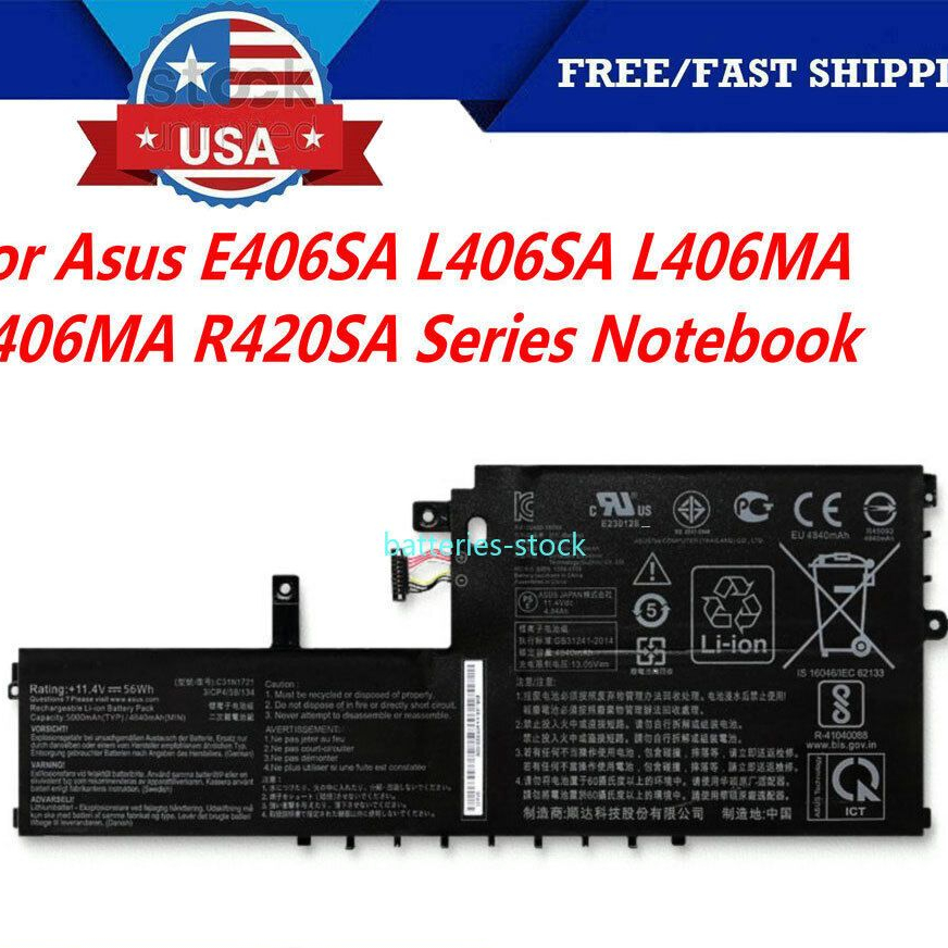 Pin (Original) Asus E406SA L406SA L406MA E406MA R420SA Series C31N1721 ...