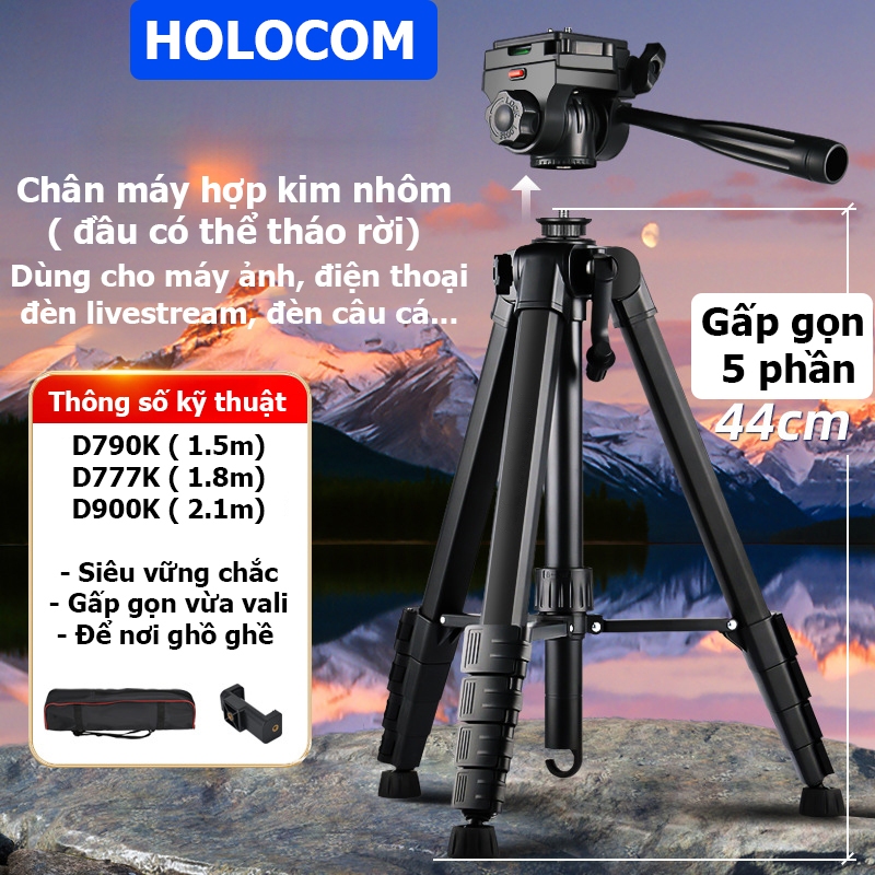 Tripod Điện Thoại Chân Máy Ảnh Cao Cấp 360 Độ D900K, Điều Chỉnh Cao ...
