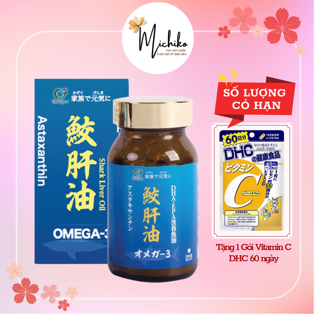 Viên Uống Dầu Gan Cá Mập Omega 3 GENKI FAMI Giúp Giảm Khô Mắt, Tăng ...