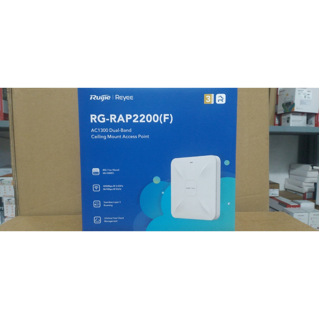 Bộ phát WiFi ốp trần Ruijie Reyee RAP2200F 2200F LAN 100M nhiều người ...