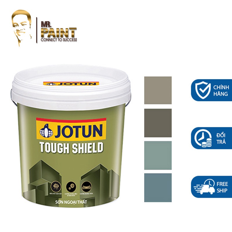 Sơn tường ngoài trời Jotun Tough Shield thùng 5 lít bền màu, chống rong ...