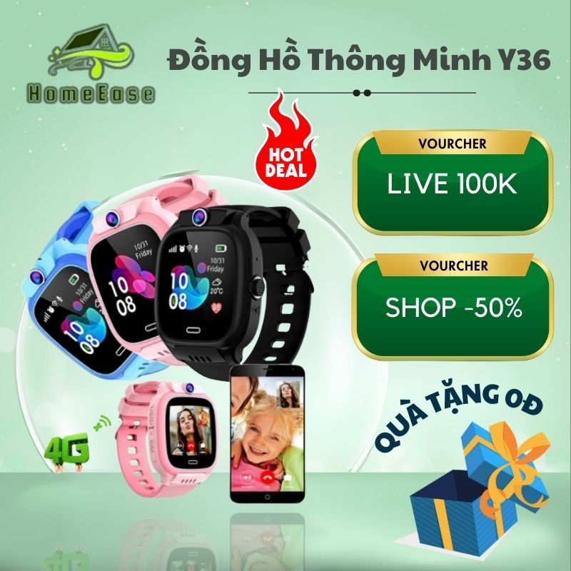{CALL VIDEO } Đồng Hồ Thông Minh Y36 Lắp Sim Nghe Gọi - Định Vị - Cảnh Báo Nguy Hiểm - Chống ...