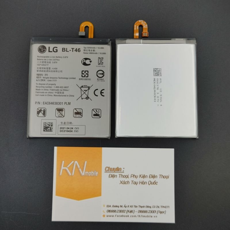 Pin LG V60 ThinQ BL-T46 5000mAh zin chính hãng | Shopee Việt Nam