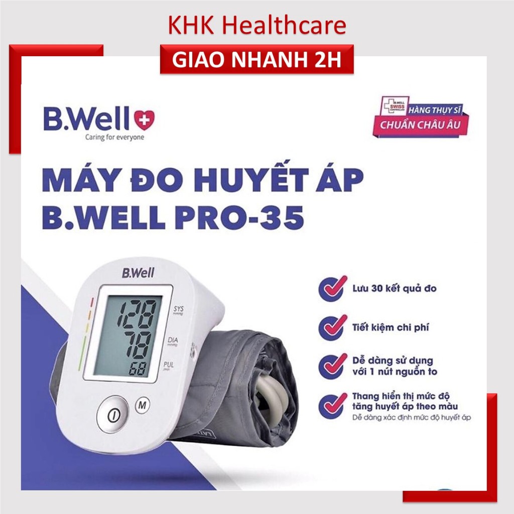 Máy đo huyết áp bắp tay B.Well Pro-35 bảo hành 5 năm, nhập khẩu từ Thụy Sỹ (Bộ) | Shopee Việt Nam