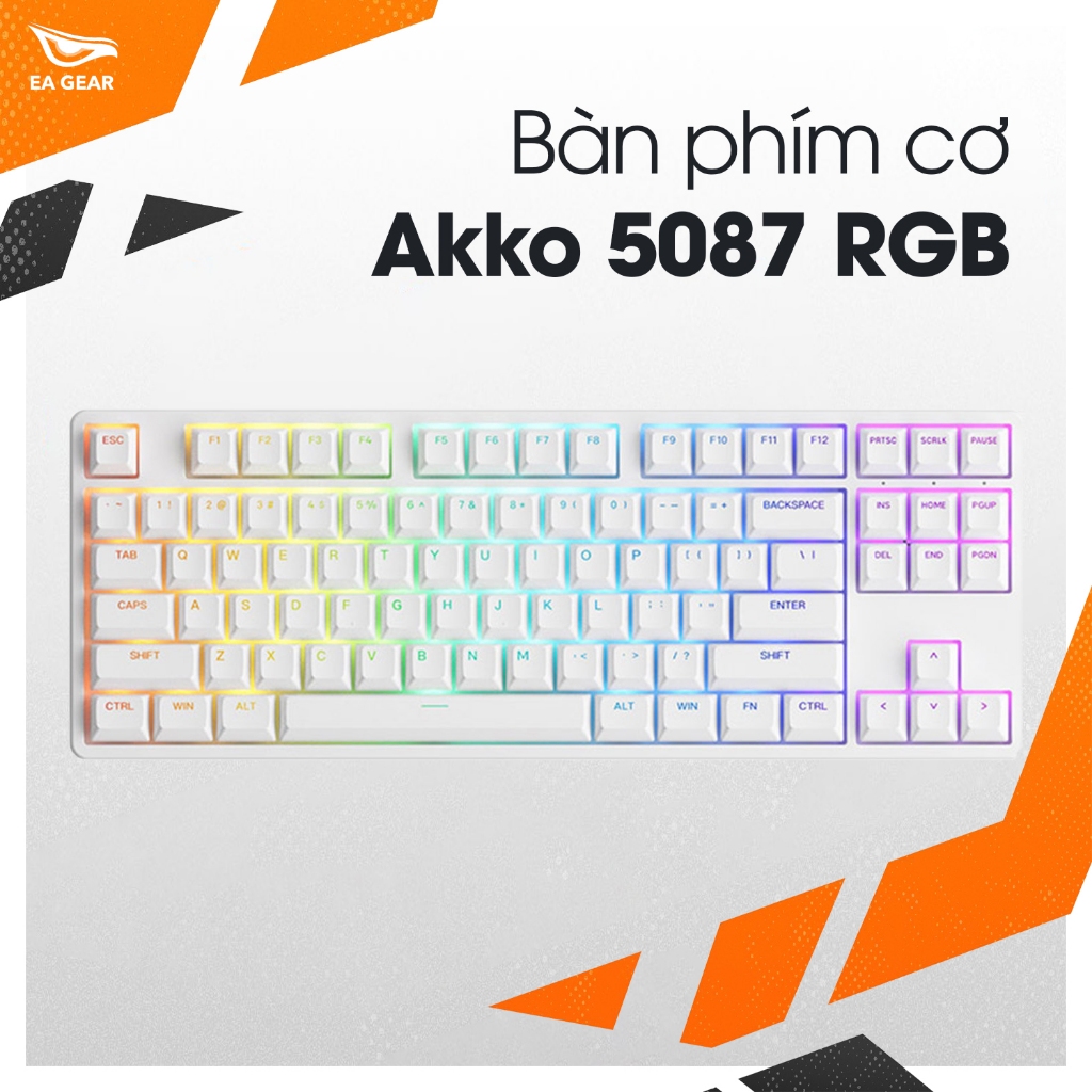 Bàn phím AKKO 5087 RGB ASA – White (Led RGB/Hotswap) - EA Gear | Shopee ...