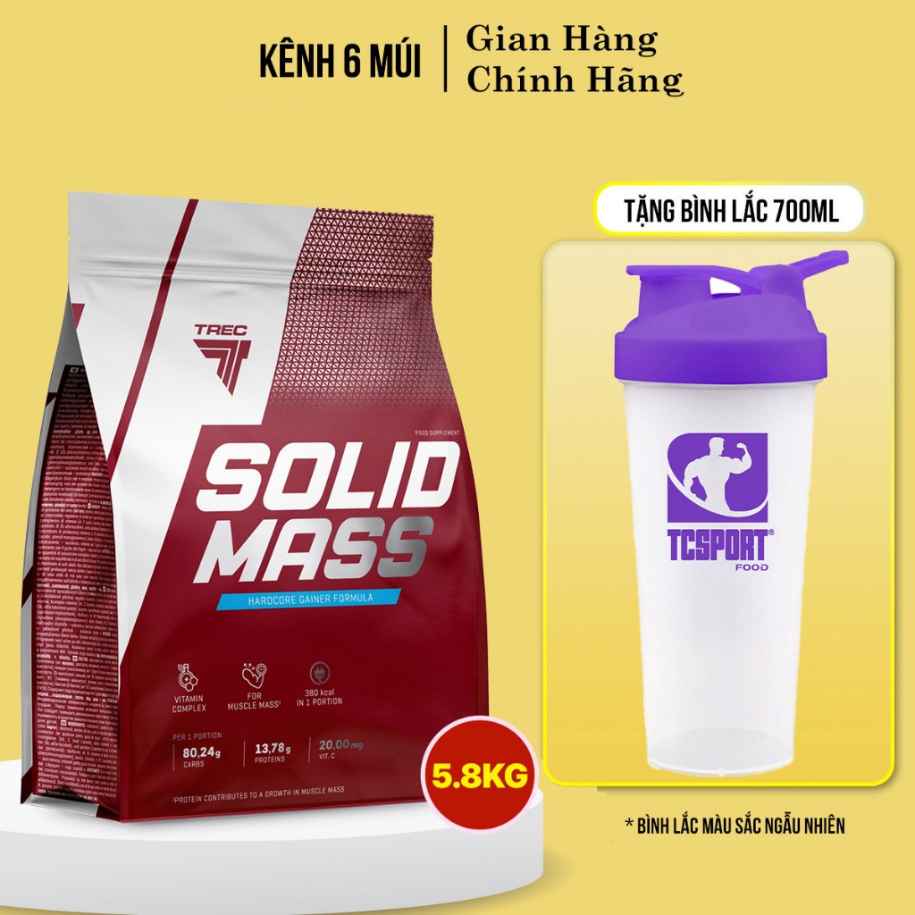 Sữa Tăng Cân NHANH SOLID MASS (1000g - 3000g - 5800g) - NHIỀU HƯƠNG VỊ - HÀNG CHÍNH HÃNG TREC ...