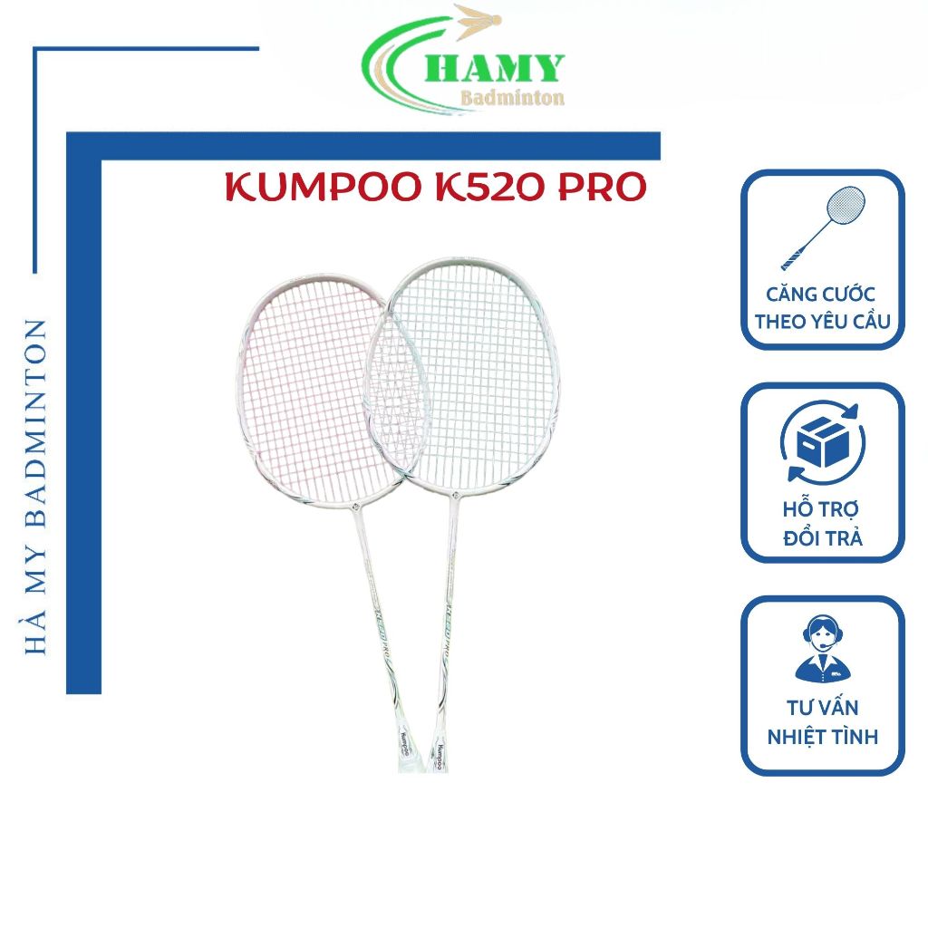 Vợt Cầu Lông Kumpoo Power Control K520 Pro, Kumpoo 520 Hồng, Kumpoo ...
