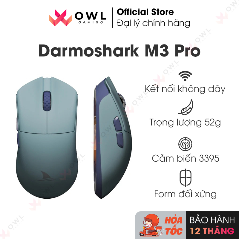 Chuột gaming không dây Darmoshark M3 Pro (Hàng chính hãng) - Tặng kèm ...