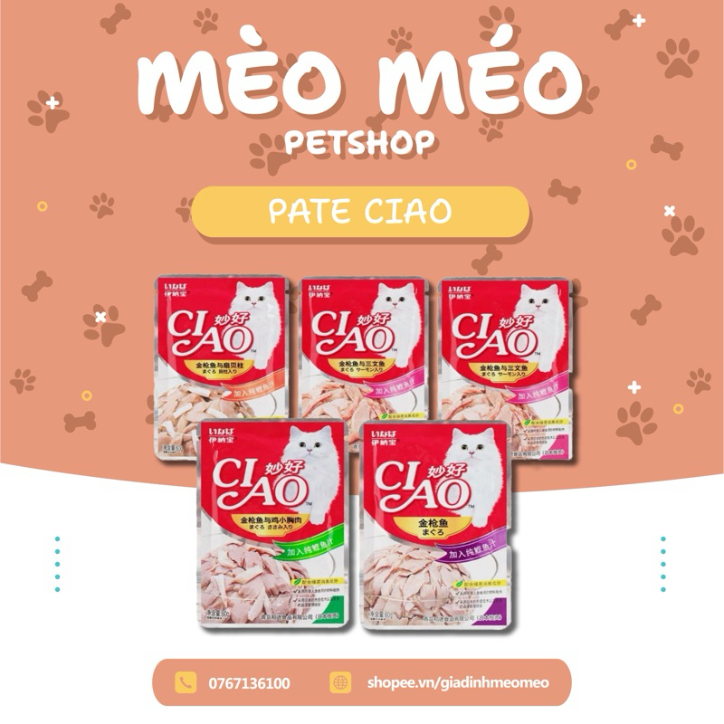 Pate mèo Ciao ( 5 vị ) | Shopee Việt Nam