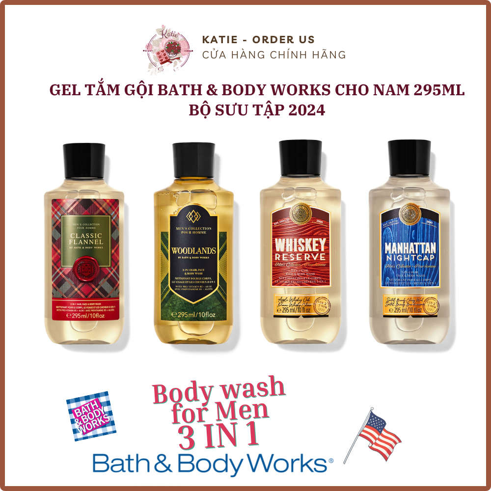 [Mẫu mới | Bill Mỹ] Gel tắm Bath & Body Works 295ml 3 in 1 cho nam | Shopee Việt Nam