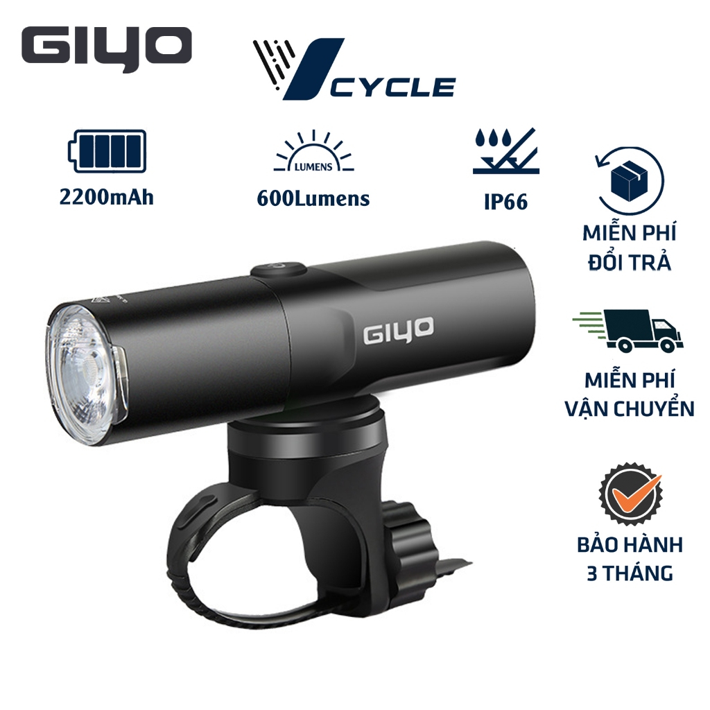 [Chính hãng Giyo] Đèn pha xe đạp siêu sáng Giyo GL-M600 độ sáng 600 ...