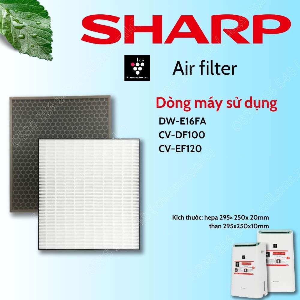 Màng lọc không khí Sharp DW-E16FA-W, CV-DF100, CV-EF120 | Shopee Việt Nam