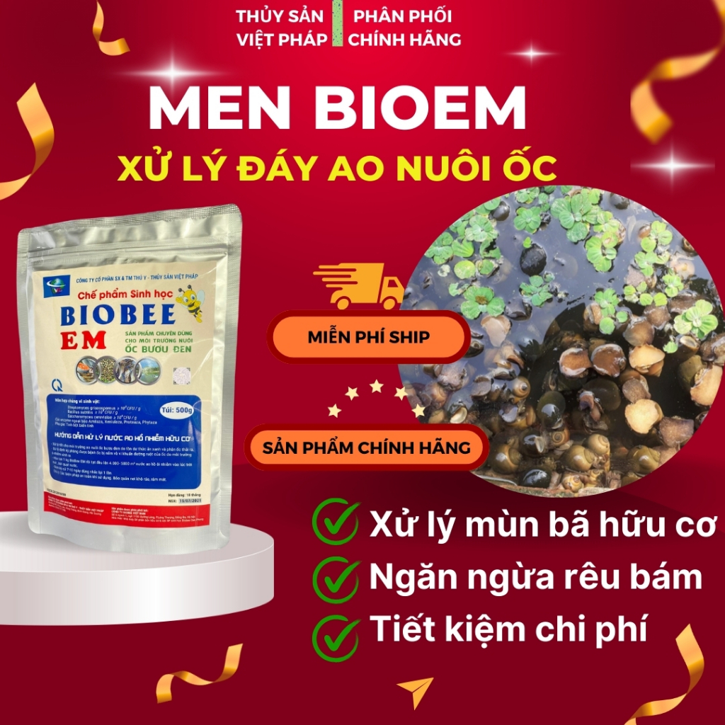 MEN VI SINH BIOEM XỬ LÝ NƯỚC VÀ ĐÁY AO NUÔI ỐC NHỒI ỐC BƯƠU ĐEN ...