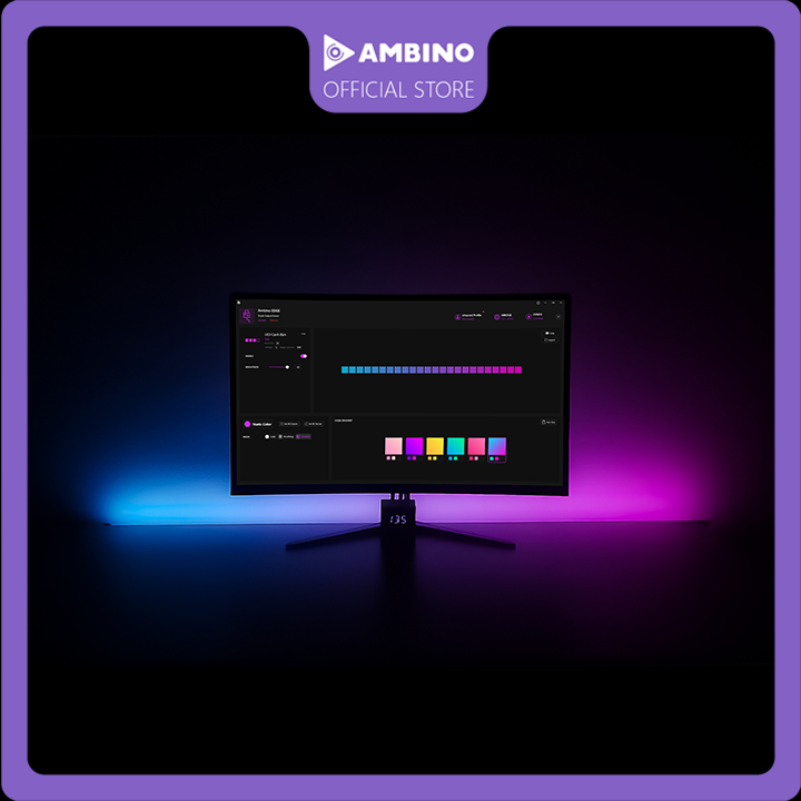 Bộ Led cạnh bàn Ambino Edge - kết nối đơn giản qua USB, LED Ambilight ...