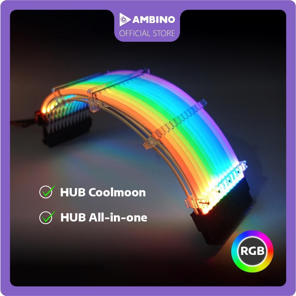 Dây nguồn nối dài RGB Ambino Rainpow 24Pin/ 8Pin CPU/ (2+6) Pin VGA ...