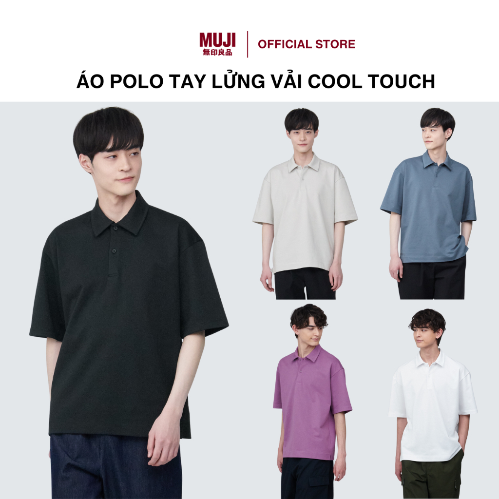 Áo Polo Tay Lửng Vải Cool Touch MUJI | Shopee Việt Nam