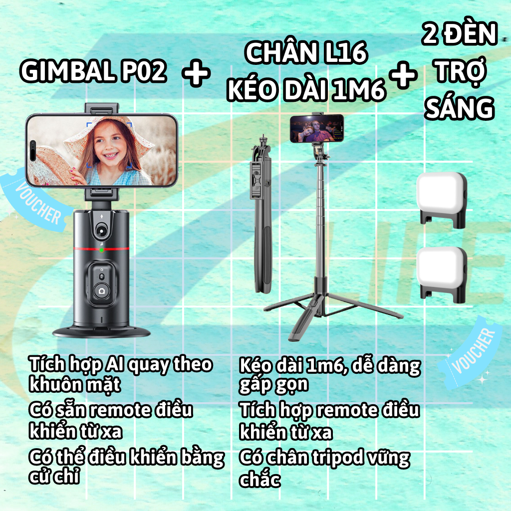 Gimbal Q18 Tích Hợp AI Theo Dõi Chuyển Động Khuôn Mặt - Gimbal Q18 Chống Rung Điện Thoại Có Tích ...