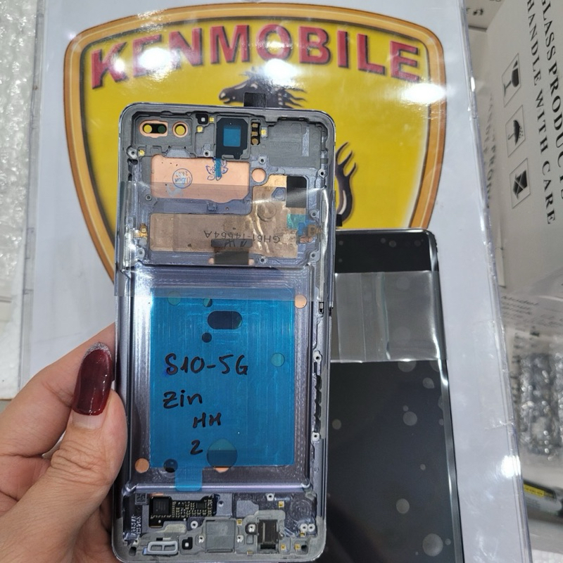 Màn Hình Tương Thích SS S10 5G / SM-G977, Loại Zin Hãng, Liền Khung (tặng tuýp keo dán) | Shopee ...
