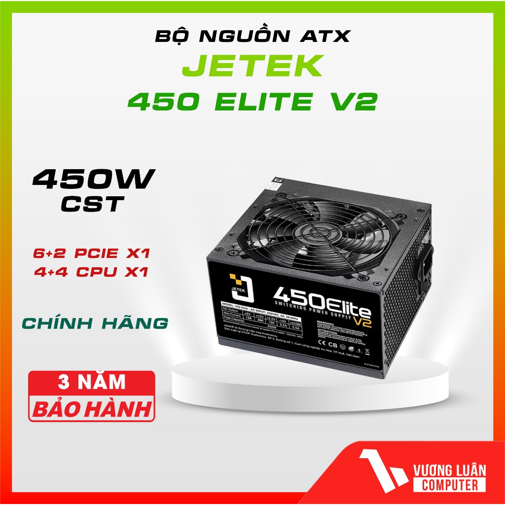 Nguồn máy tính Jetek 450W Elite V2 | Shopee Việt Nam