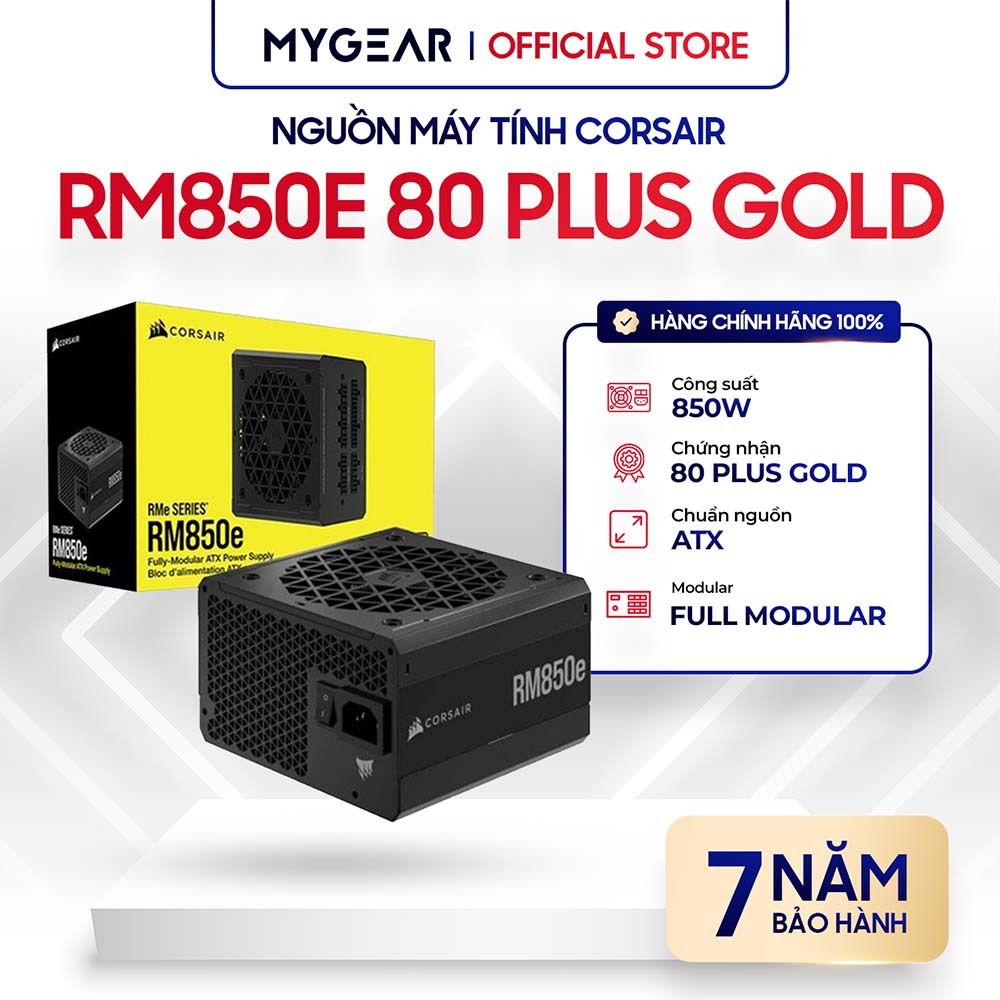 Nguồn máy tính PSU Corsair RM850e PCIE5 850W 80 Plus Gold Full Modular ...