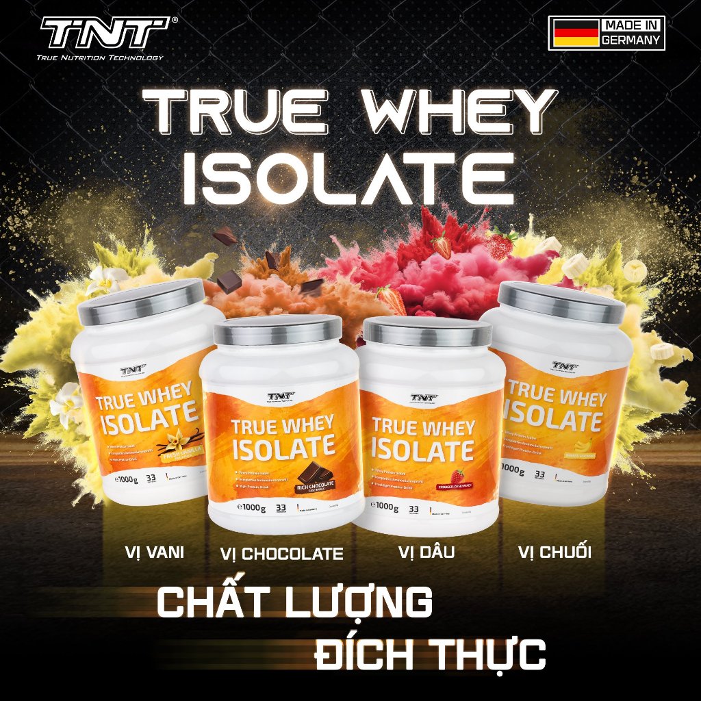 BỘT WHEY PROTEIN ISOLATE - TRUE TNT NUTRITION - 1000G | Shopee Việt Nam