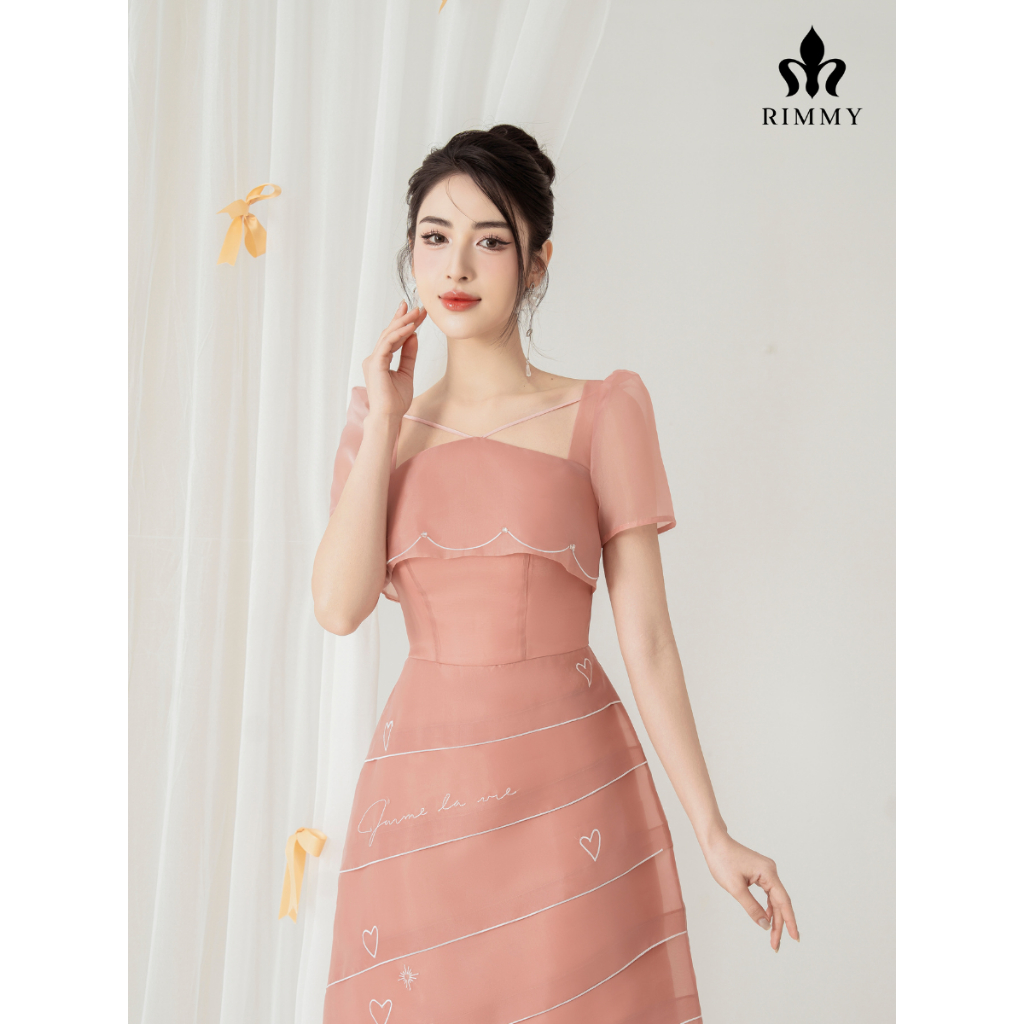RIMMY - FONA Dress Đầm thiết kế hồng đất tiểu thư lãng mạn | Shopee ...