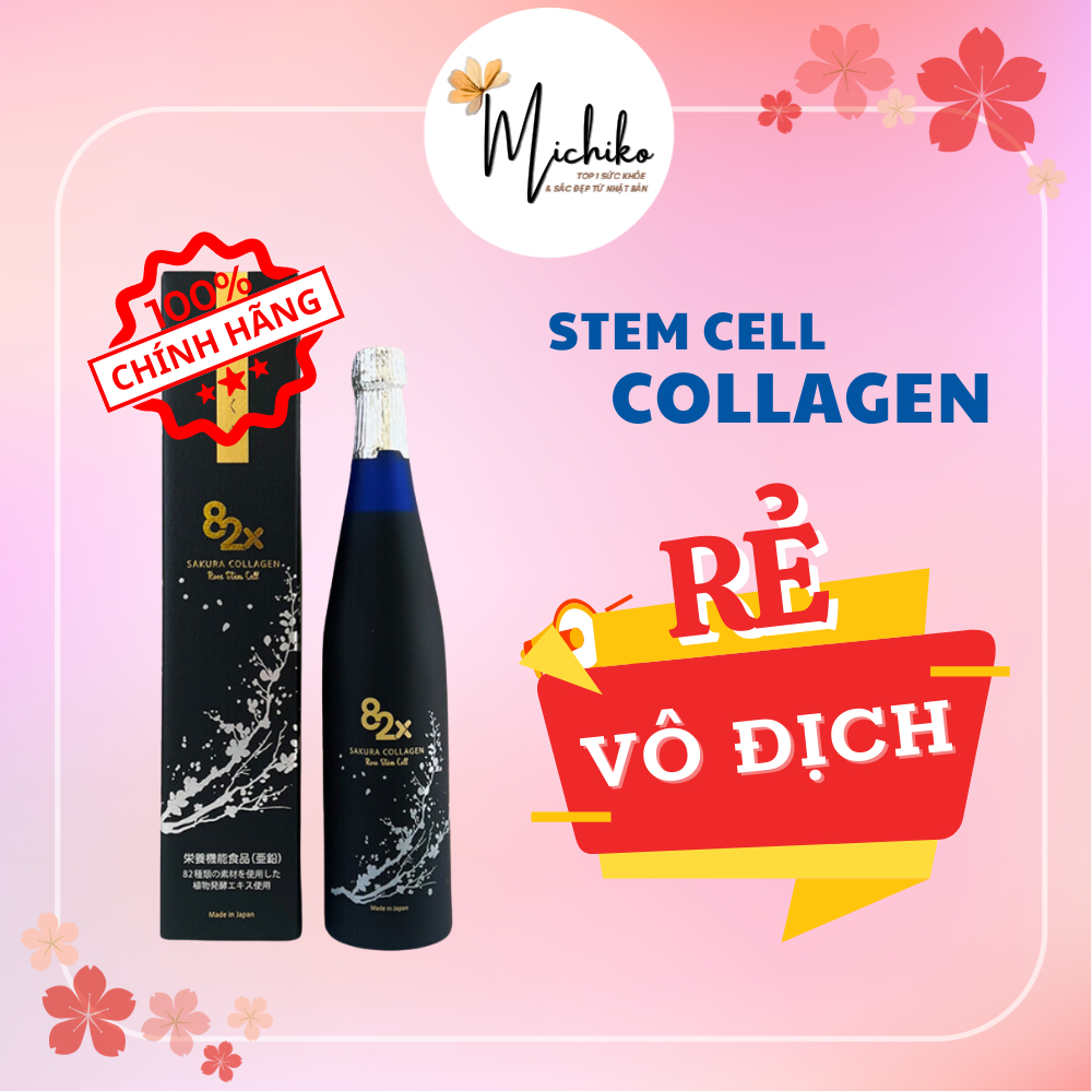 Nước Uống 82x SAKURA COLLAGEN ROSE STEM CELL Từ Nhật Bản 500ml | Shopee Việt Nam