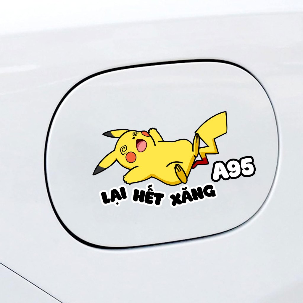 Tem Decal Dán Nắp Bình Xăng Pikachu, Tem Dán Bình Xăng Chống Nước Tuyệt ...