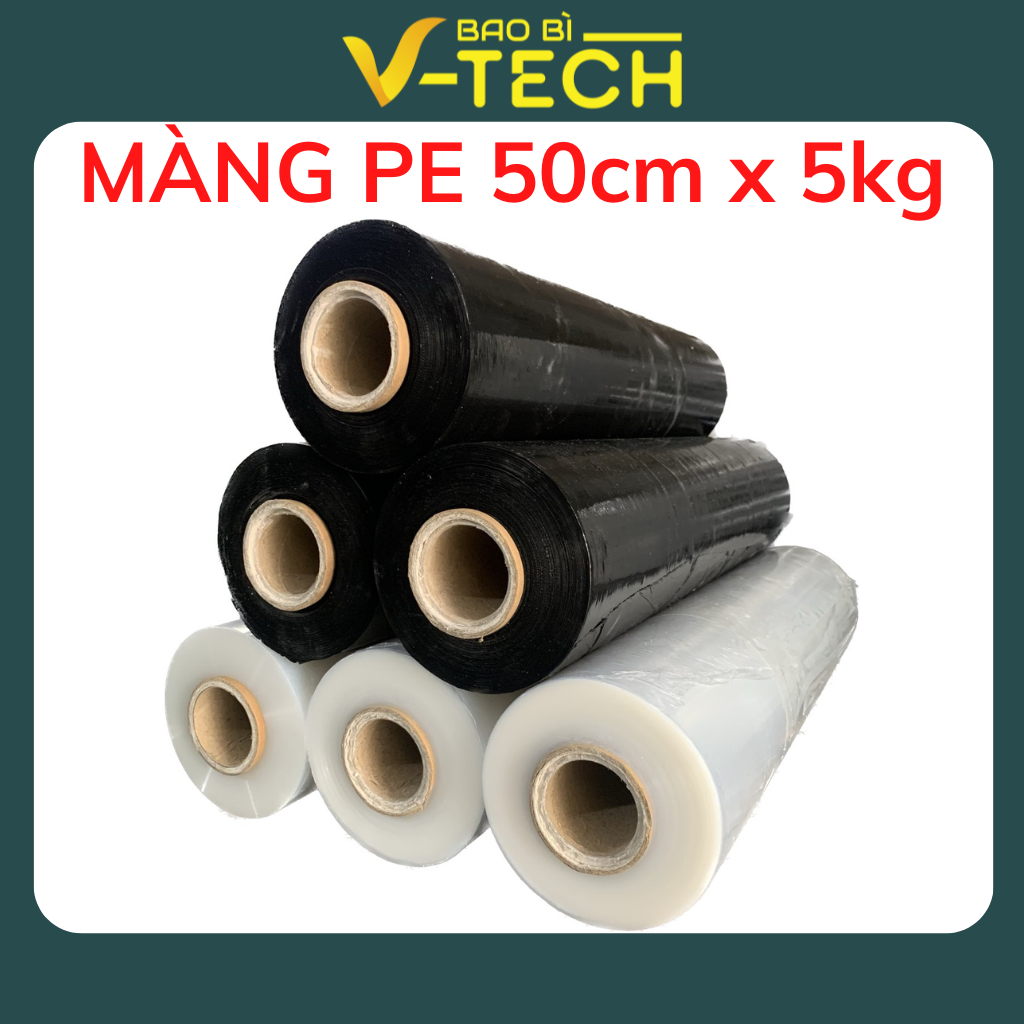 Màng PE 50cm x 5kg bọc hàng màng chít quấn hàng bọc thực phẩm | Shopee Việt Nam