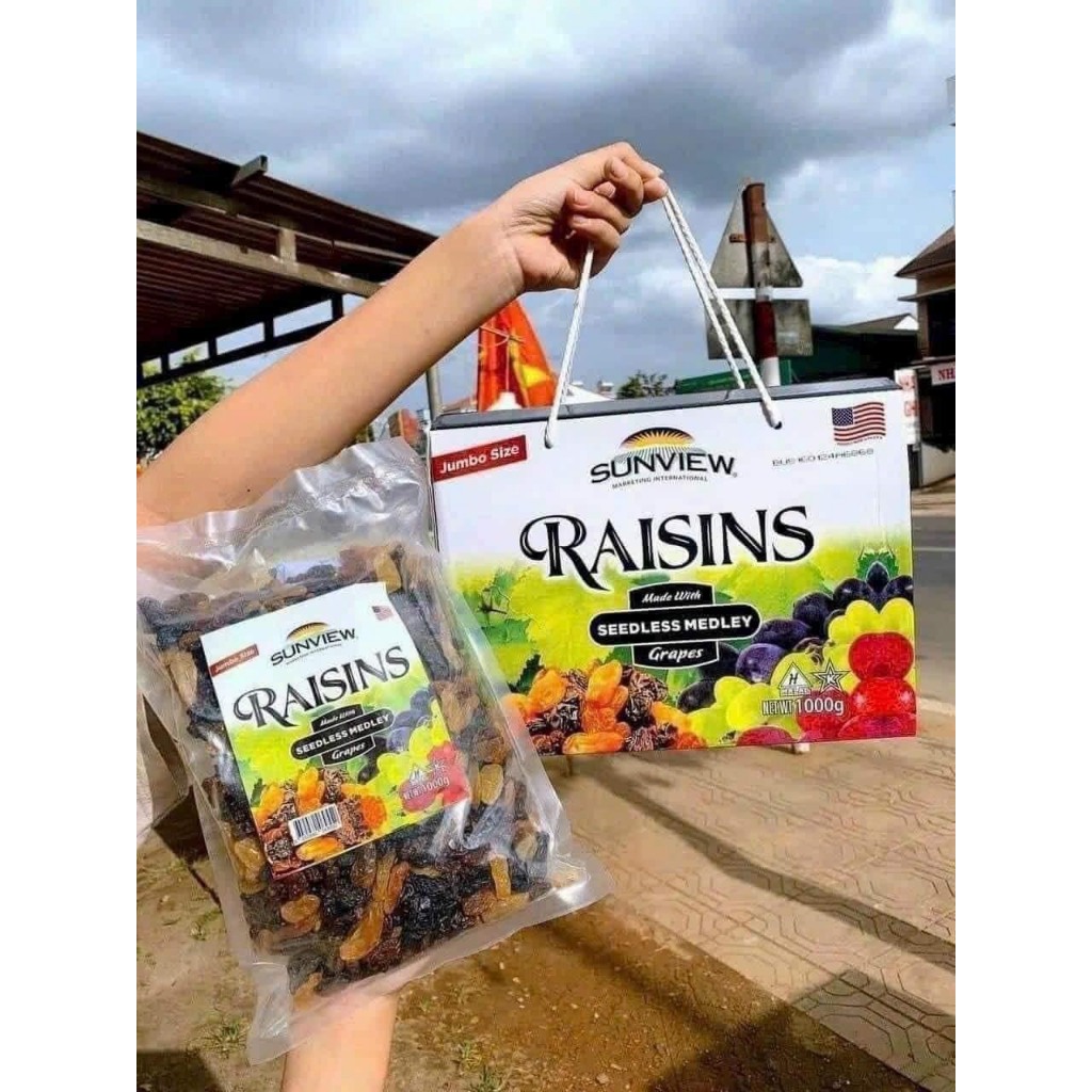 Nho Khô Mỹ Raisin Sunview Mỹ Hộp 1 kg | Shopee Việt Nam