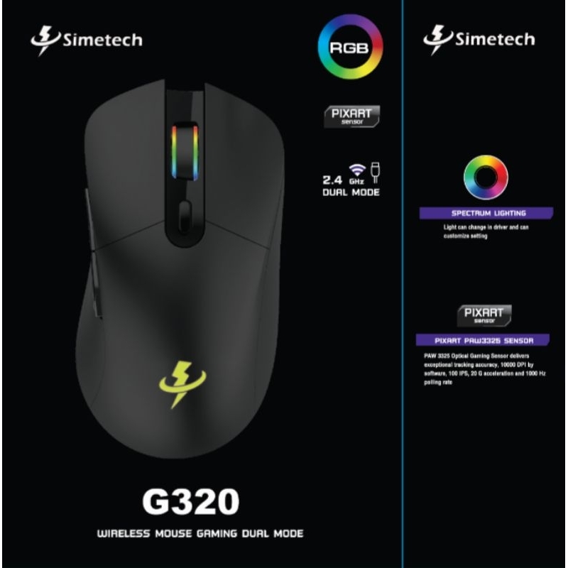 Mouse Simetech G320 led RGB dual model | Shopee Việt Nam