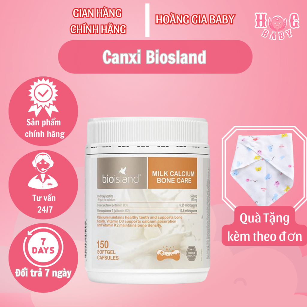 VIÊN UỐNG BỔ SUNG CANXI SỮA CANXI MILK BIO ISLAND ÚC 150 Viên cho mẹ bầu | Shopee Việt Nam