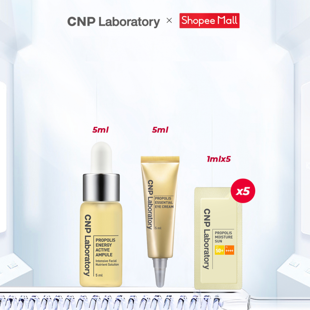[HB Gift] Combo Tinh chất keo ong 5ml và CNP PROPOLIS EYE CREAM và Combo 5 Kem chống nắng keo ...
