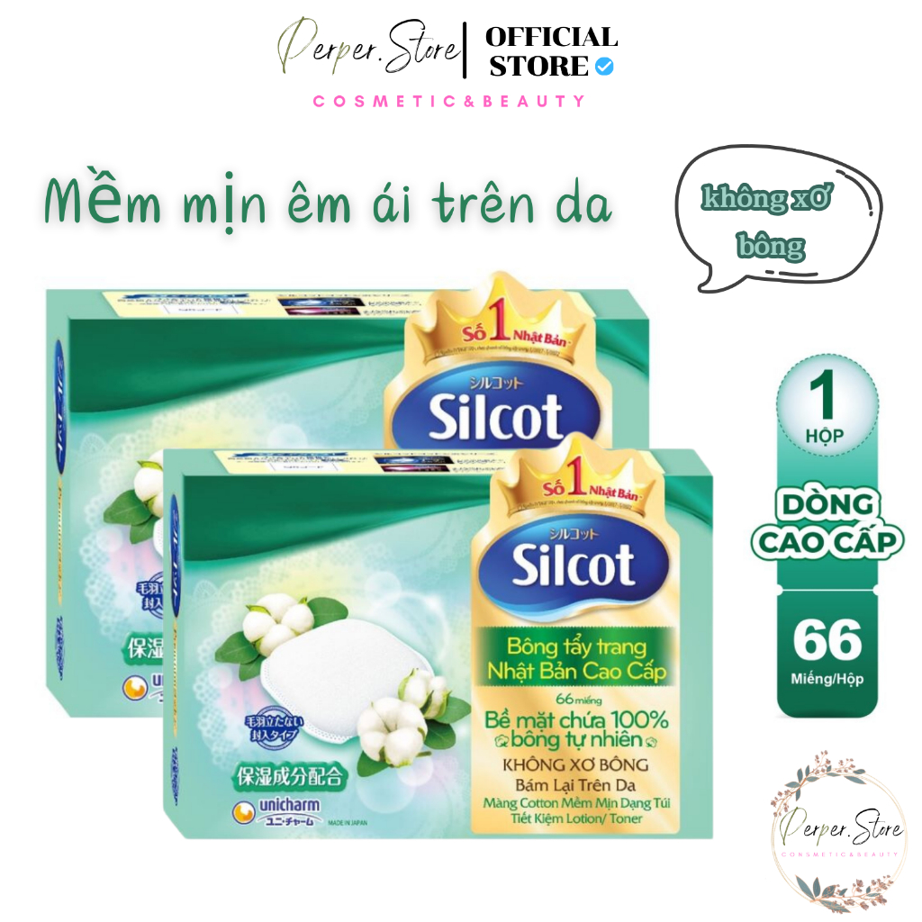 Bông tẩy trang Silcot - Bông Trang Điểm Silcot 66 Nhật Bản Cao Cấp ...