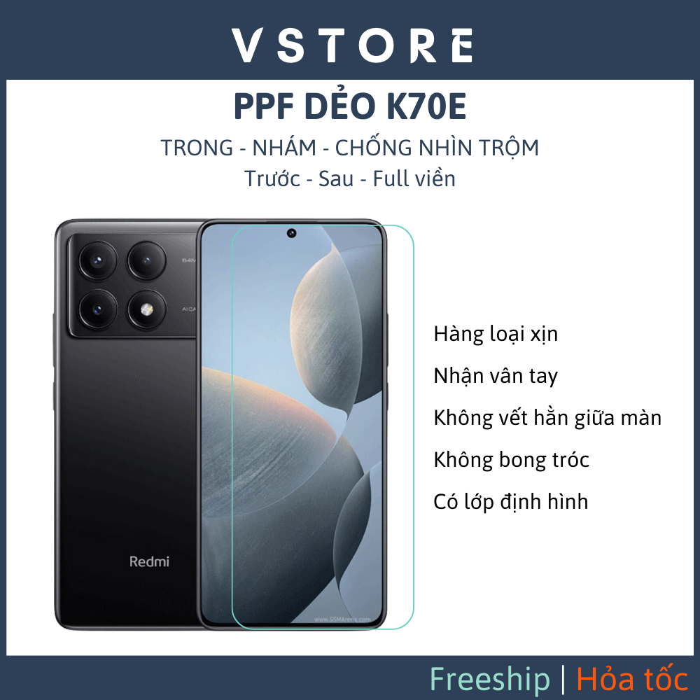 PPF Dẻo Redmi K70 Pro K70E Poco X6 Pro Truớc - Sau Full Viền Trong ...