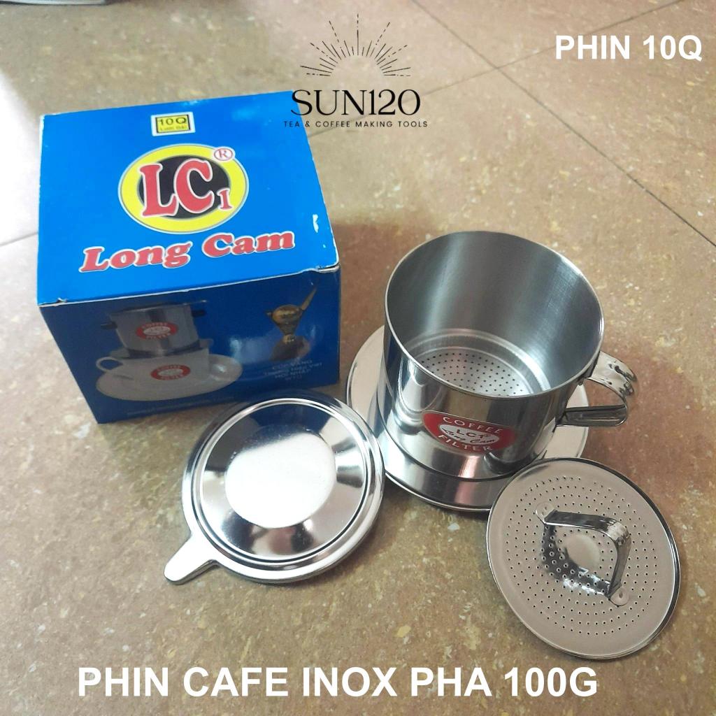 Phin cà phê inox 1 LẠNG lưới gài 10Q Long Cam hàng đẹp vỏ xanh cho các quán cafe - phin cafe ...