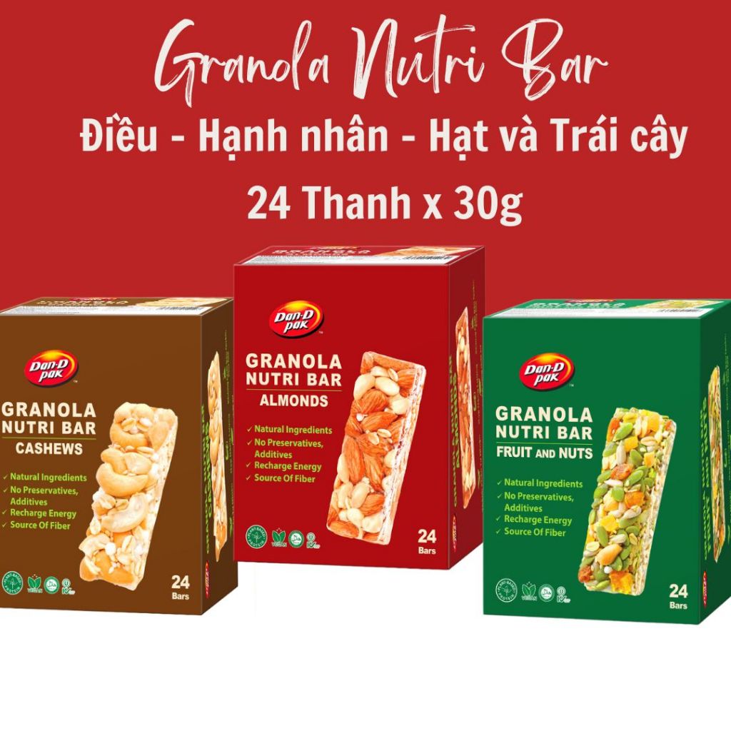 Hộp Granola Nutribar Điều - Hạnh nhân - Hạt và trái cây giảm cân, ăn ...