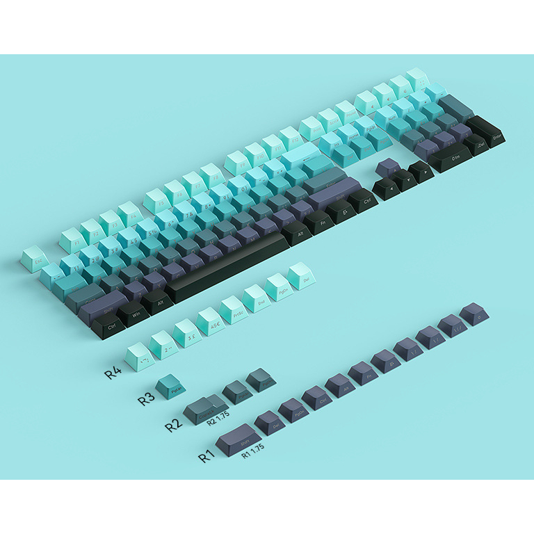 Nút bàn phím cơ CMK Keycap Ninja xuyên LED PBT Gradient Color Cherry ...