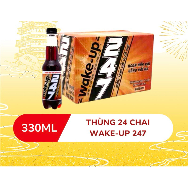 Thùng nước tăng lực caàe wake-up 247 - 24 chai x330ml | Shopee Việt Nam