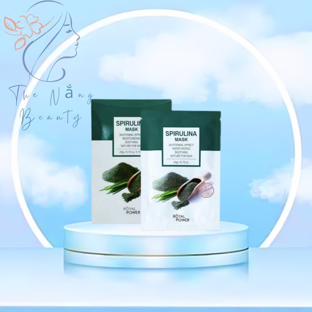 [AUTH] Mặt nạ tảo biển Royal Power Spirulina Mask 10 miếng Cấp Ẩm Lão ...